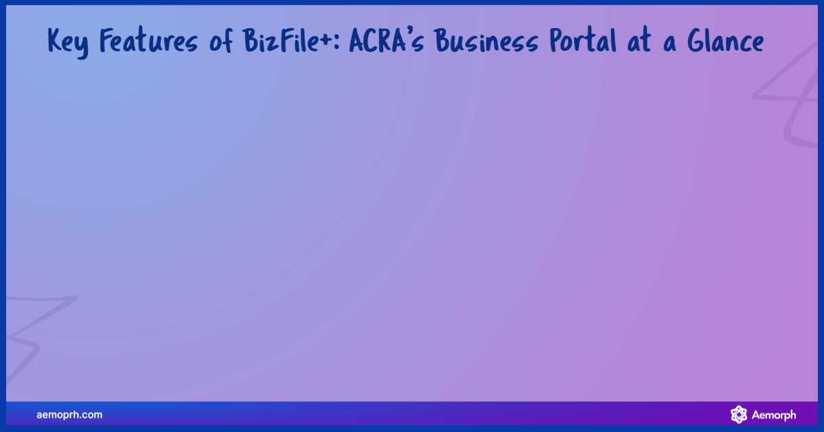 BizFile+ Singapore: How ACRA’s Portal Powers Business Compliance | Aemorph